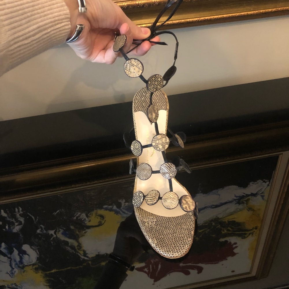 Rare Alexandra Neel Snake Print Stilettos - Gem